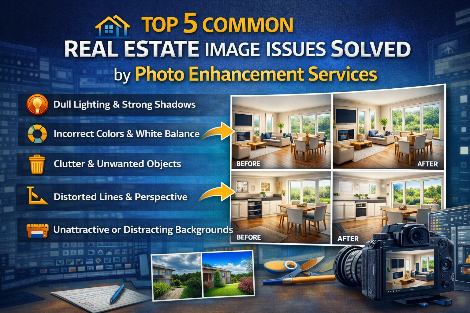 Top 5 Common Real Estate Image Issues Solved by Photo Enhancement ...